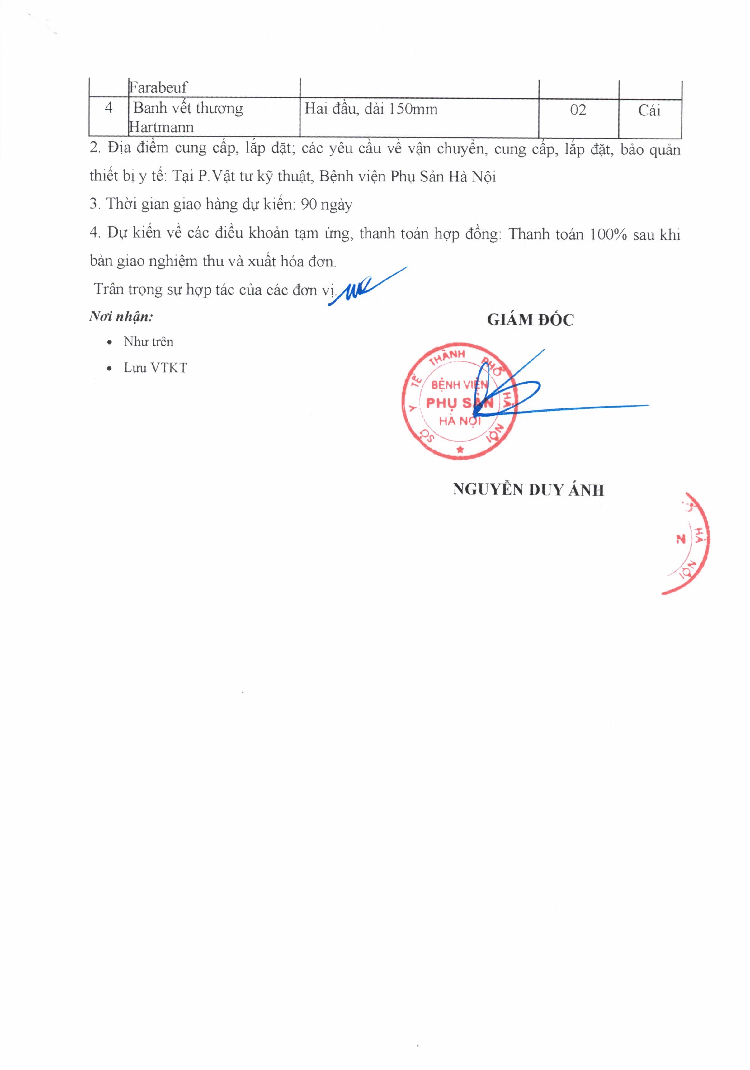 Yêu cầu báo giá